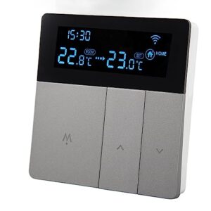 Floor Heating Thermostat, Wall Mounted Digital Thermostat Wide Application Remote Control 90-240V for Villas (Without WiFi)