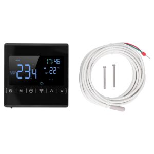 Floor Heating Controller, Floor Heating Controller, Wifi Touch Screen Programmable Thermostat Large LCD Display, programmable household thermostats