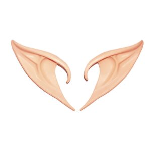 secaden cosplay fairy pixie elf ears soft pointed ears tips anime party dress up costume accessories (long style)