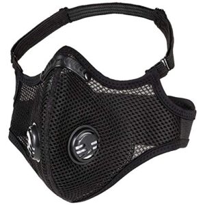 klein tools 60442 face mask, reusable with replaceable filter, washable fabric anti pollution shield mask, adjustable nose clip