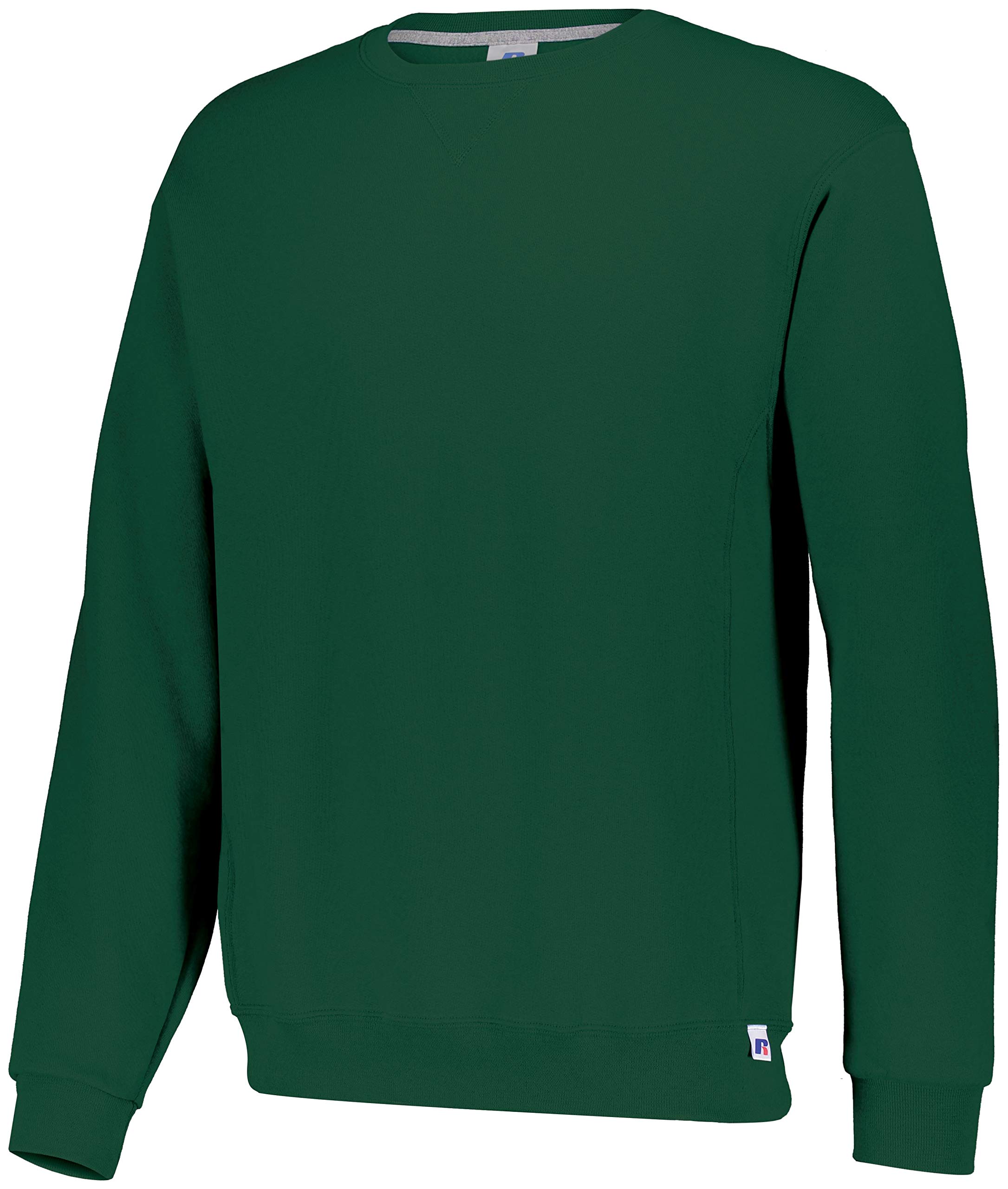 Russell Athletic Mens Dri Power Crewneck Sweatshirt, Dark Green- 3XL