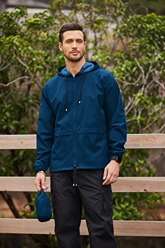 COOFANDY Men's Waterproof Rainwear for Golf Rain Proof Running Jacket for Men