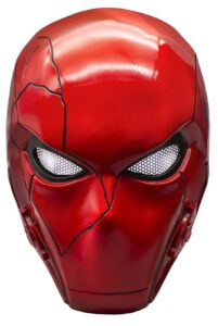 xsqud red mask hood helmet durable adult cosplay halloween costume prop party accessory (rh helmet)