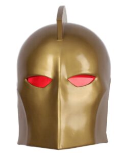 dr fate helmet deluxe resin full head golden cosplay leds mask xcoser