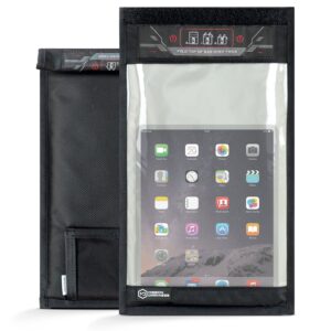 mission darkness window faraday bag for tablets // device shielding for law enforcement, military, executive privacy, emp protection, travel & data security, anti-hacking & anti-tracking assurance