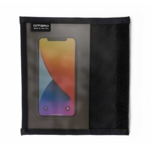 offgrid by edec - cell phone faraday bag with window - signal blocking, anti-tracking, anti-spying, emp protection for cell phones, key fobs and credit cards