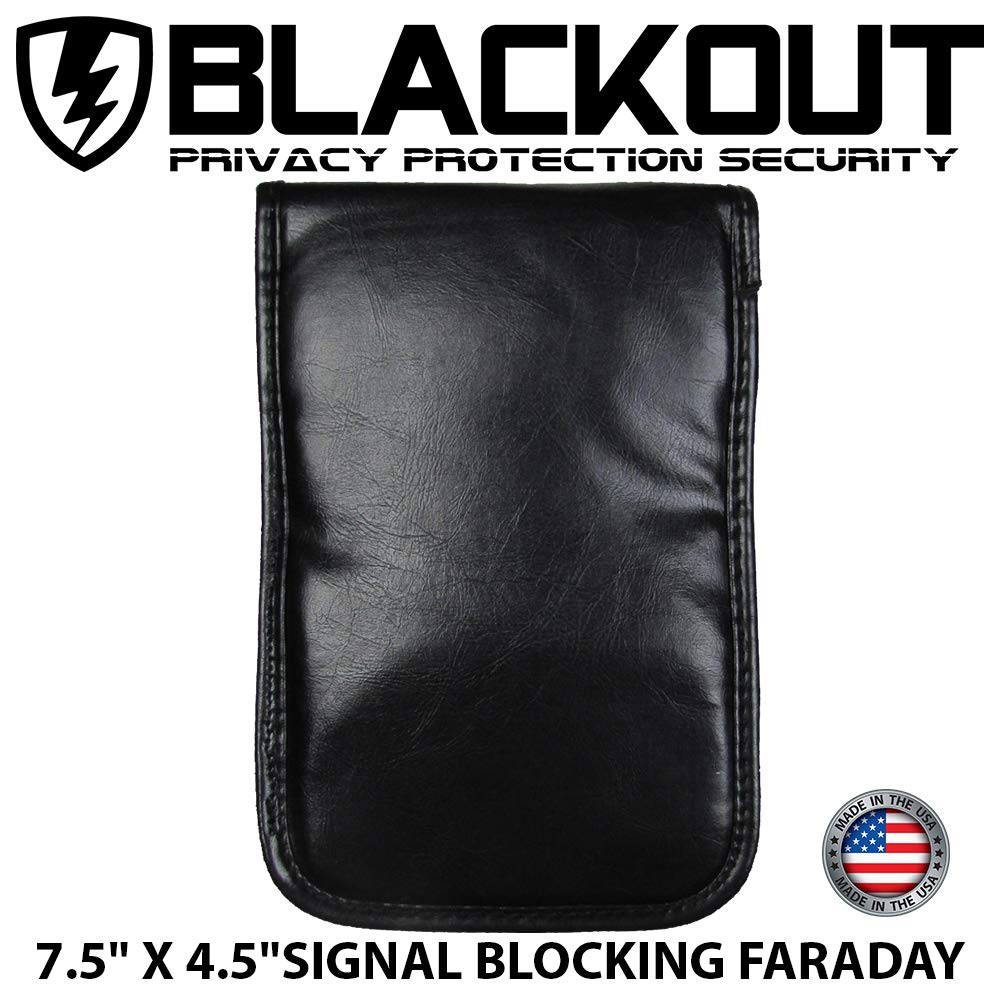 RFID Blocking Privacy Bag Faraday Cage EMP BLACKOUT Bags 7.5" X 4.5" Passports Credit Cards Smartphones Hard Drives iPhone Android