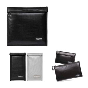 hodufy faraday bag for phones+upgraded faraday bag for key fobs(2-pack) fireproof money bag