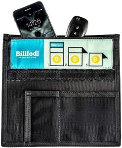 billfodl - faraday bag (large) - rfid blocking bags for phones, tablets, cryptocurrencies, backups and key fobs - anti-theft, anti-hacking signal blocking pouch - faraday cage protectors