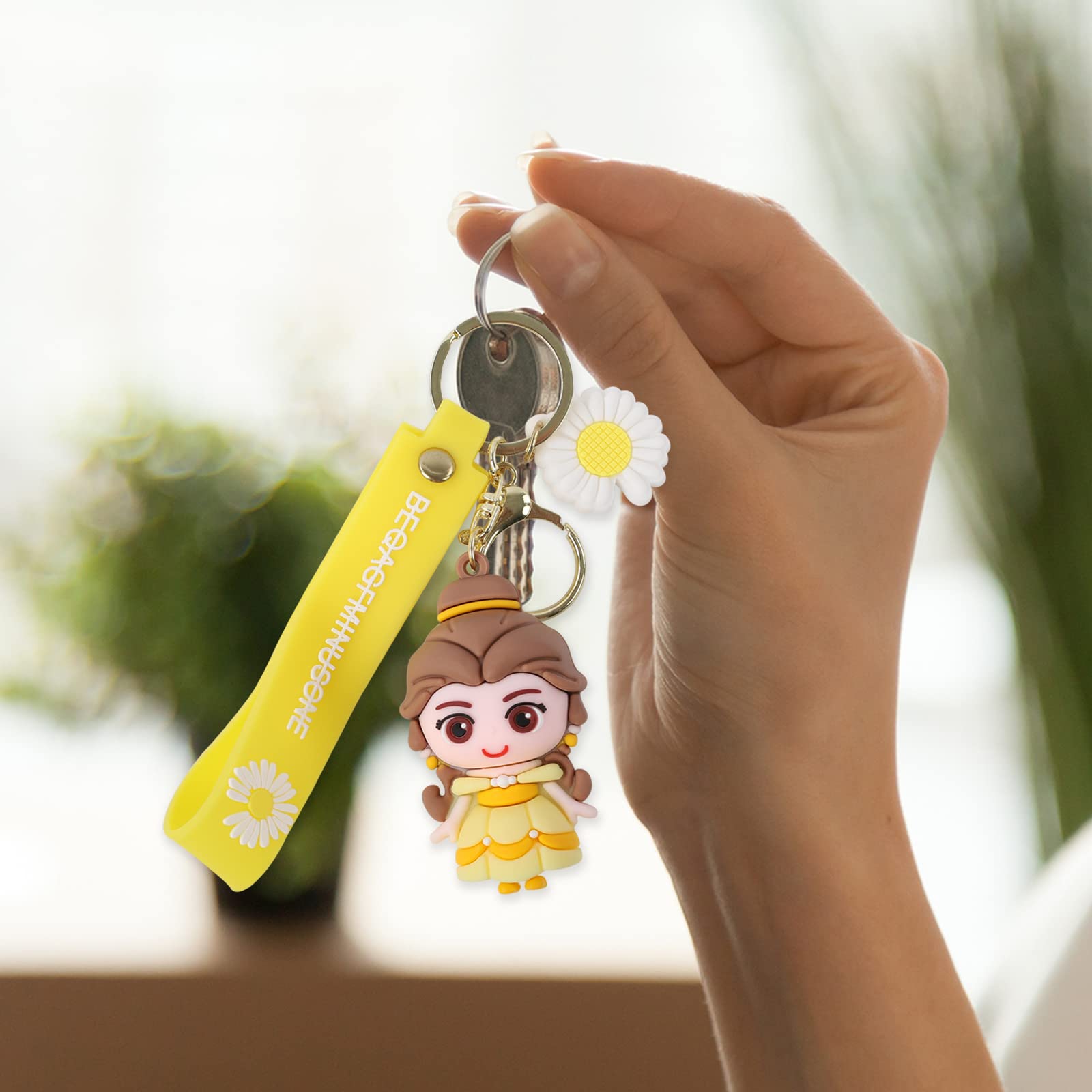 Princess Keychain for Girls - Cute Kawaii Anime Keychain, Fairy Tale Ladies Purse Handbag Decorative Bag Accessories (An)