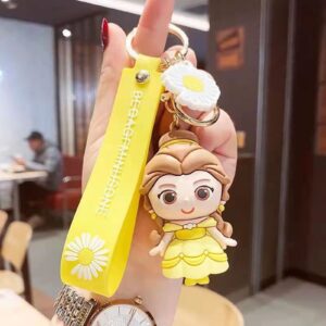 Princess Keychain for Girls - Cute Kawaii Anime Keychain, Fairy Tale Ladies Purse Handbag Decorative Bag Accessories (An)