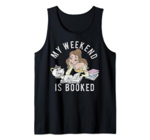 disney beauty and the beast my weekend is booked portrait tank top