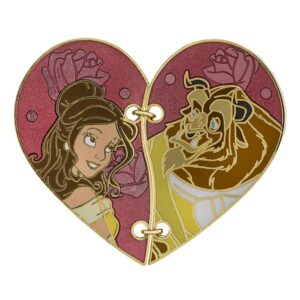 disney pin 113566 belle beauty and the beast heart pin valentine's day