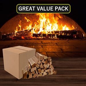 Old Potters Kiln Dried Pizza Oven Cooking Logs, Approx 12 lbs, Wood Logs for Pizza Ovens, Grills and Smokers, Solo Stove Mesa XL, Oak~ 6 Inch Mini Log, (790 Cubic Inches)