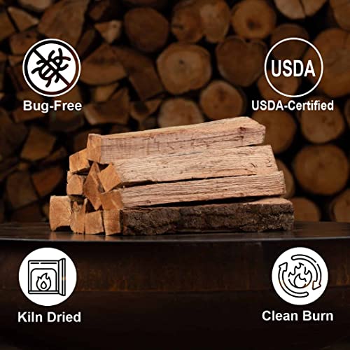 Old Potters Kiln Dried Pizza Oven Cooking Logs, Approx 12 lbs, Wood Logs for Pizza Ovens, Grills and Smokers, Solo Stove Mesa XL, Oak~ 6 Inch Mini Log, (790 Cubic Inches)