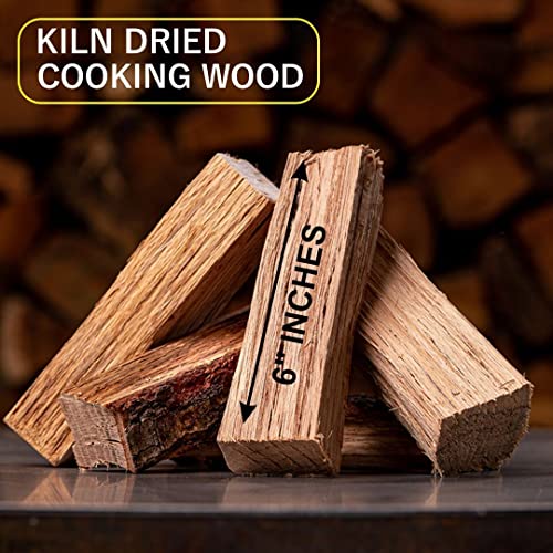 Old Potters Kiln Dried Pizza Oven Cooking Logs, Approx 12 lbs, Wood Logs for Pizza Ovens, Grills and Smokers, Solo Stove Mesa XL, Oak~ 6 Inch Mini Log, (790 Cubic Inches)