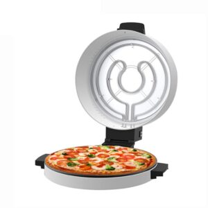 electric pizza maker, 1800w indoor portable pizza oven, 12 inch / 30cm non-stick cooking plate, power ready and indicator lights, energy efficient, for crepe pancake omelette nachos