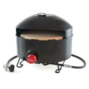 pizzacraft pizzaque, portable outdoor pizza oven, heats up to 700°f cooks pizza in 6 minutes, 14” thermabond stone, restaurant style pizza anywhere