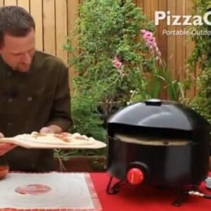 Pizzacraft PizzaQue, Portable Outdoor Pizza Oven, Heats Up To 700°F Cooks Pizza In 6 Minutes, 14” ThermaBond Stone, Restaurant Style Pizza Anywhere