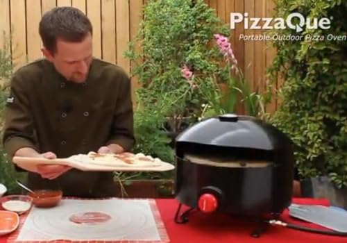 Pizzacraft PizzaQue, Portable Outdoor Pizza Oven, Heats Up To 700°F Cooks Pizza In 6 Minutes, 14” ThermaBond Stone, Restaurant Style Pizza Anywhere