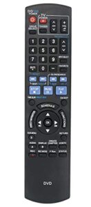 n2qayb000197 replaced dvd recorder remote compatible with panasonic dvd vcr vhs dmr-ez37vk dmr-ez37k dmr-ez47v dmr-ez47vk dmr-ez47vp dmr-ez48k dmr-ez48v dmr-ez48vk dmr-ez475v dmr-ez475vk dmr-ez48