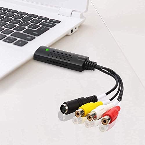 VHS to Digital Converter, USB 2.0 Video Capture Card,Old VHS VCR Mini DV Hi8 DVD to Digital Converter for MAC/PC,RCA to USB Video Converter,TV Tape Player Camcorder Windows Mac Compatible