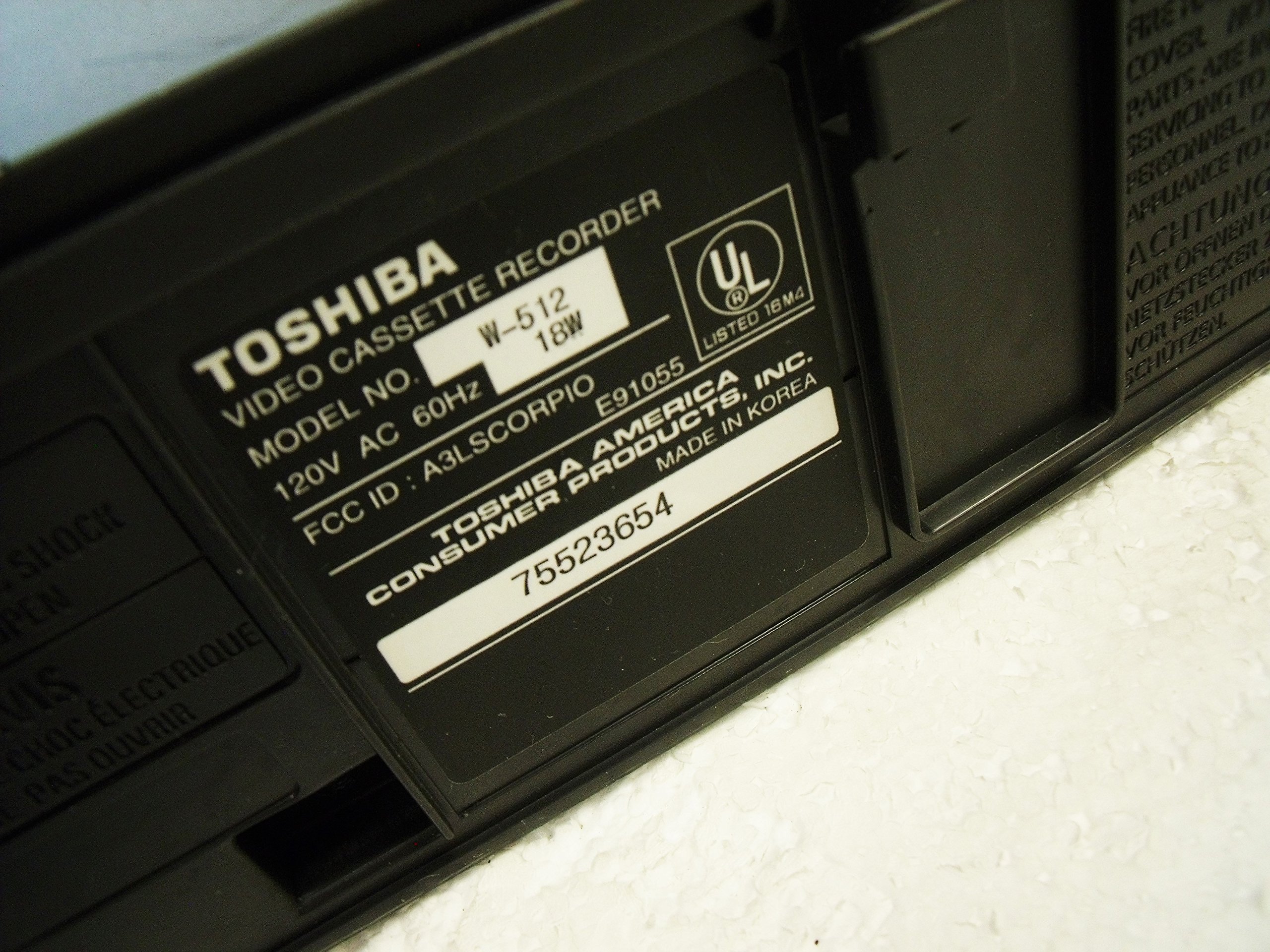 Toshiba W512 Hi-Fi VCR