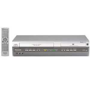 panasonic pv-d4745s dvd/vcr dual deck , silver