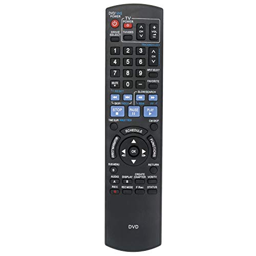 N2QAYB000197 Replace Remote Control fit for Panasonic DVD VCR DVDR Recorder Combo Diga DMR-EZ48 DMR-EZ485 DMR-EZ48V DMR-EZ485V DMR-EZ485VK DMR-EZ48VK DMR-EZ37V DMR-EZ37 DMR-EZ37VS DMR-EZ37VK