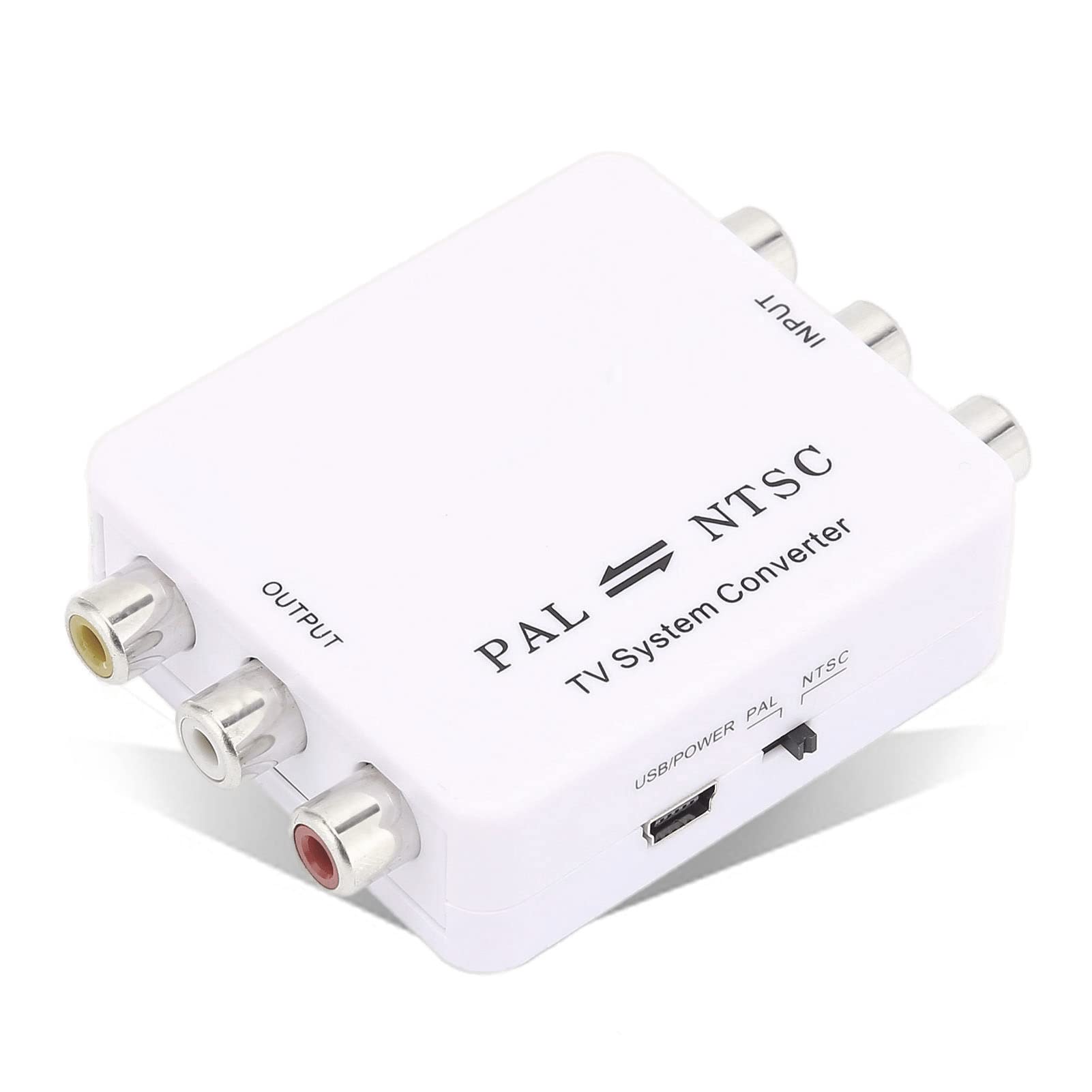 Mini PAL to NTSC Converter PAL NTSC Mutual Conversion Converter Adapter for Most DVD Players/recorders, camcorders, VCRs, Video Monitors and Various TV Systems