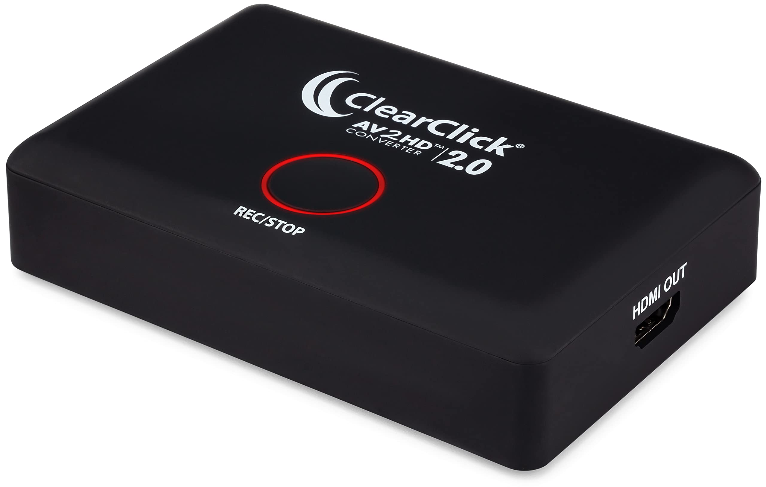 ClearClick AV to HD Converter & Recorder 2.0 (Second Generation) - AV RCA to HDMI Adapter to Convert & Record Video - for VCR, VHS, DVD, Camcorder, Hi8, Gaming to TV