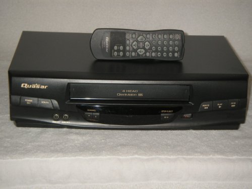 Quasar 4 Head Omnivision VHS VCR Model VHQ-40 M, Remote Control.