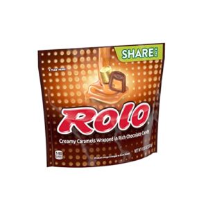 rolo rich chocolate caramels candy share pack, 10.6 oz