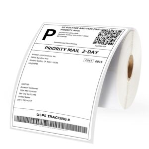 blvd-lpf obey your luxury 4"x6" direct thermal shipping labels, 250 labels/1 roll, perforated, address mailing postage paper roll compatible with munbyn, jadens, jiose printer, strong adhesive (1)