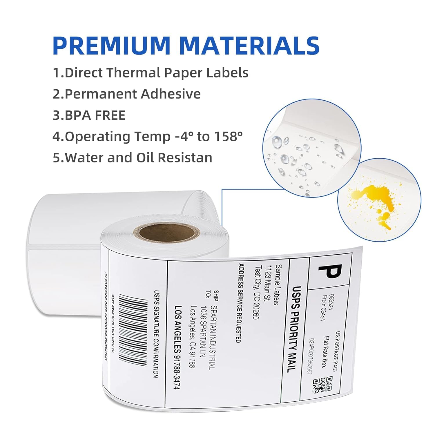 BLVD-LPF OBEY YOUR LUXURY 4"x6" Direct Thermal Shipping Labels, 250 Labels/1 Roll, Perforated, Address Mailing Postage Paper Roll Compatible with MUNBYN, Jadens, Jiose Printer, Strong Adhesive (1)