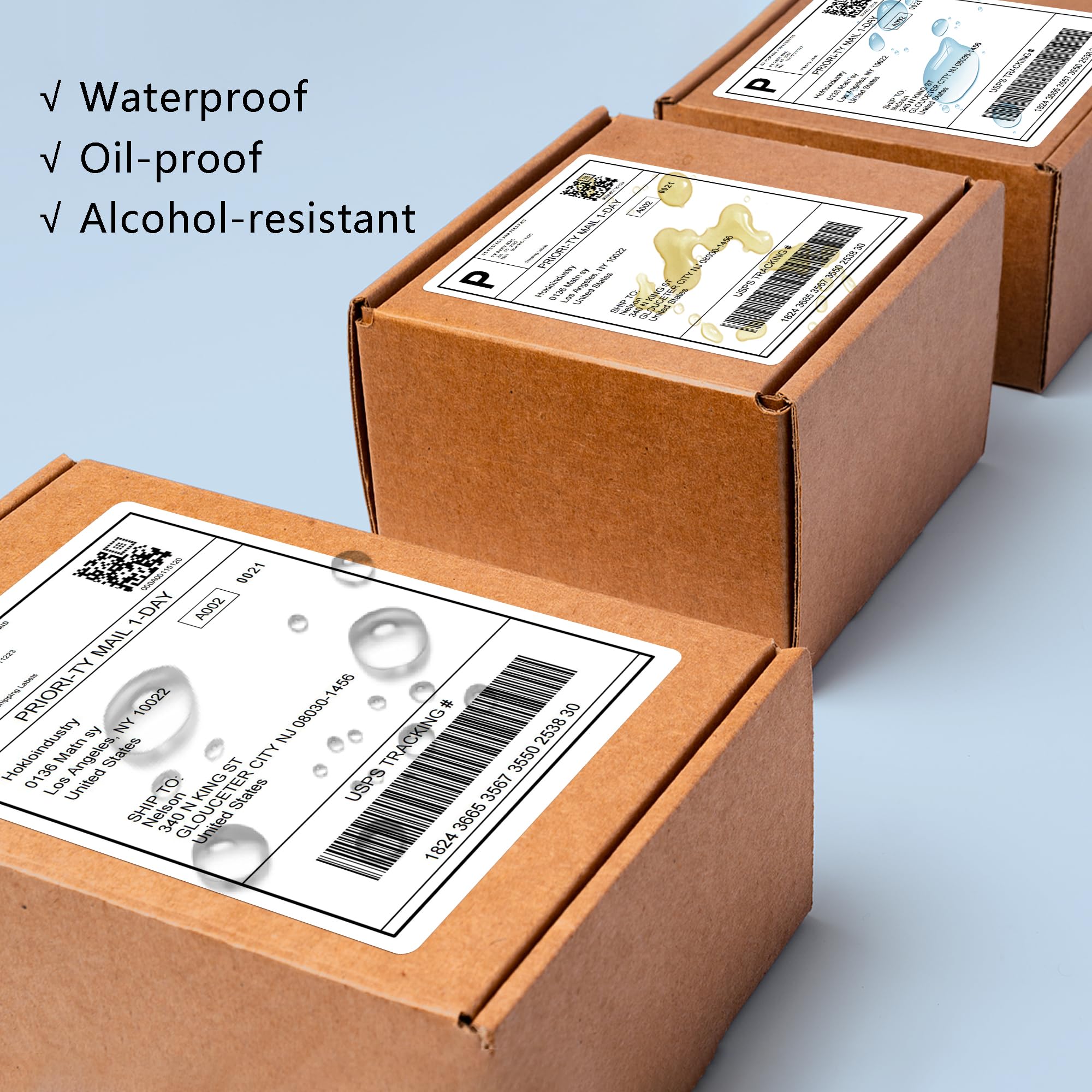 HokLoindustry 4"x6" Thermal Labels, Shipping Labels (500 Labels), Compatible with Rollo, iDRPT, Polono, Munbyn, Zebra Thermal Printers.