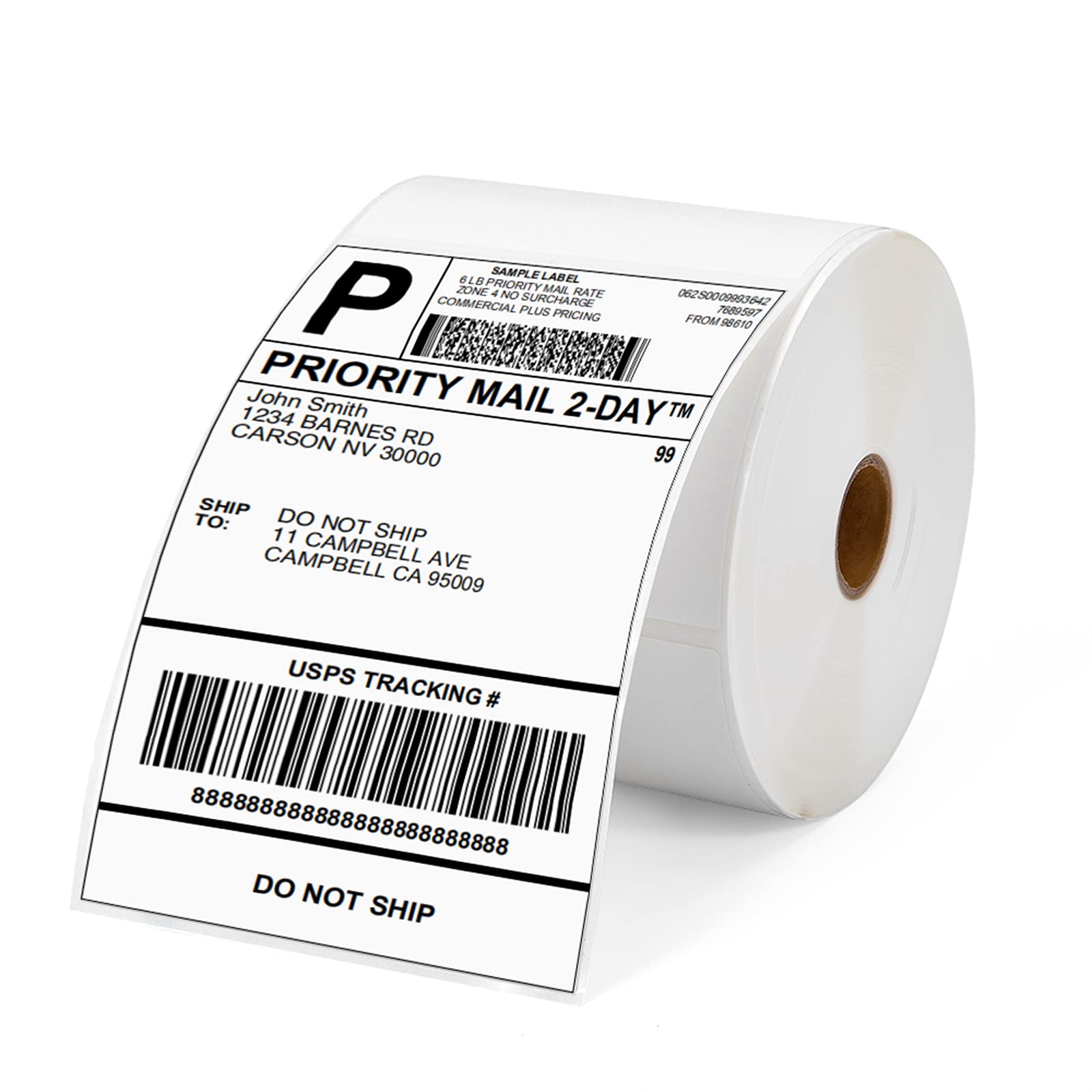 Memoking 4x6 Thermal Label Roll - Direct Thermal Shipping Labels Package Labels Compatible with Rollo Phomemo and All 4 * 6 Label Printers (Pack of 500 4''x 6'' Labels)