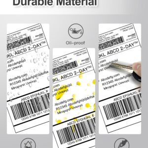 Thermal Labels, SWIFINT 4"x6" Direct Thermal Shipping Label, Perforated Fanfold Labels Compatible with Lable Printer MUNBYN, NELKO, IDPRT SP420, SP410, SWIFINT PL70E, Permanent Adhesive, Pack of 500