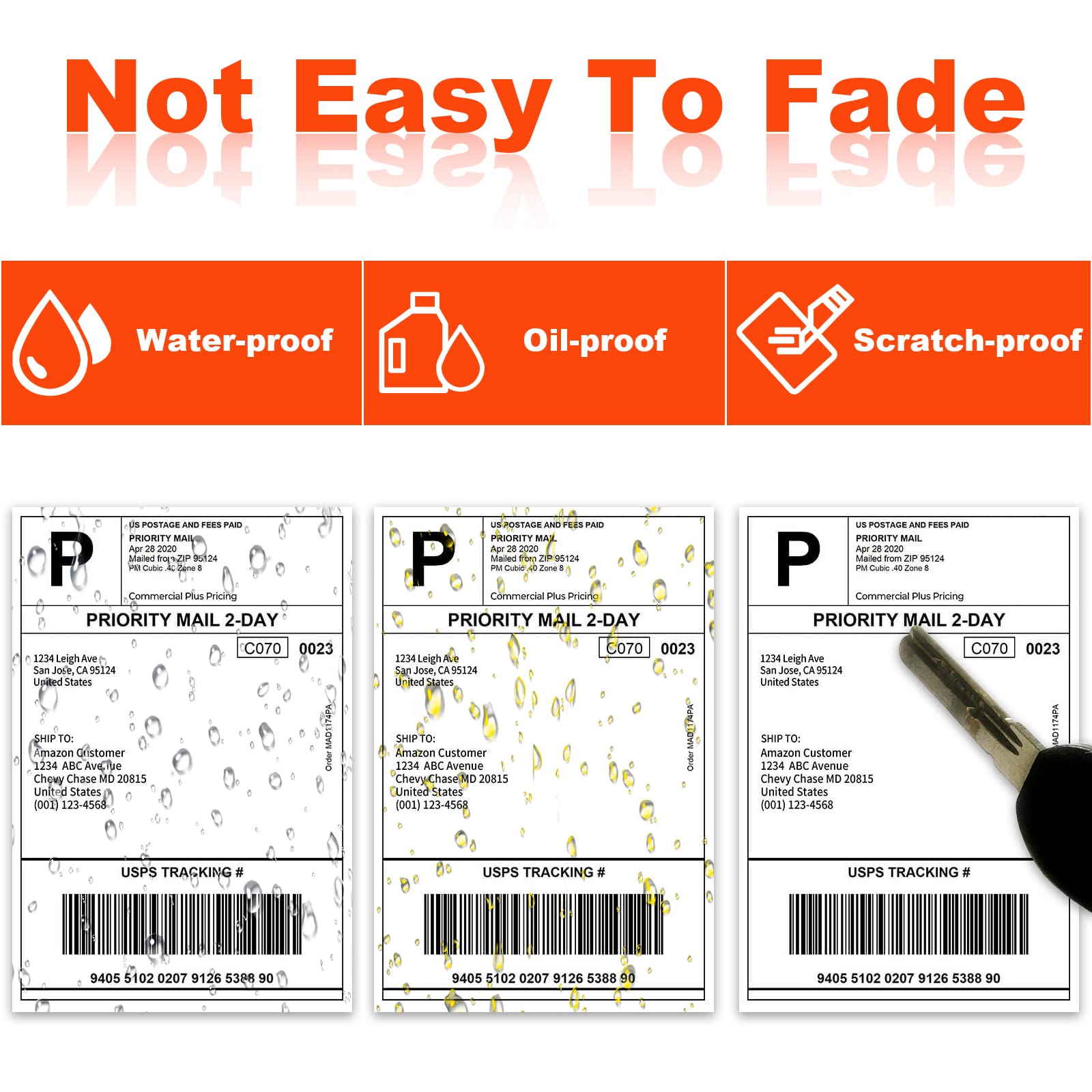 InpourPack 4" x 6" Fanfold Labels Direct Thermal Labels, Shipping Package Labels with Perforated line for Thermal Printers (1000 Labels/Stack, 1 Stack)