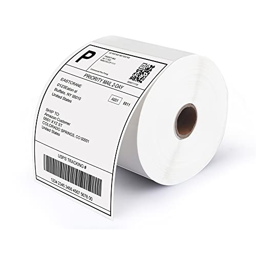 EastCrane 4x6 Thermal Shipping Lables Roll, 500 Labels/Roll,Compatible with Rollo Zebra MUNBYN JADNES Phomemo IDPRT,Commercial Grade,Permanent Adhesive,Perforated