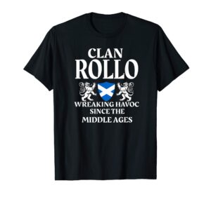 rollo scottish clan scotland family name t-shirt