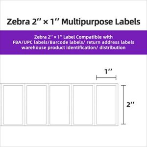 AveneMark 12 Rolls 2" x 1" Direct Thermal Labels for Barcodes Postage Address Shipping Labels Compatible with Rollo & Zebra Desktop Printers Adhesive - 1300 Labels/Roll