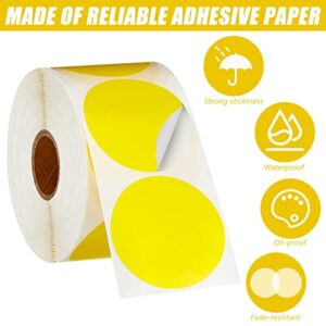 6 Rolls 2 Inch Circle Direct Thermal Sticker Labels, Round Printer Label Dot Sticker for Color Coding, Envelope Seal, Inventory, Business Labeling, Compatible with Rollo, Zebra (Vivid Color)