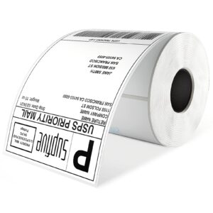 supfive shipping labels 4x6", direct thermal labels compatible with munbyn, rollo, polono, zebra, label printer 220/roll x 4 rolls