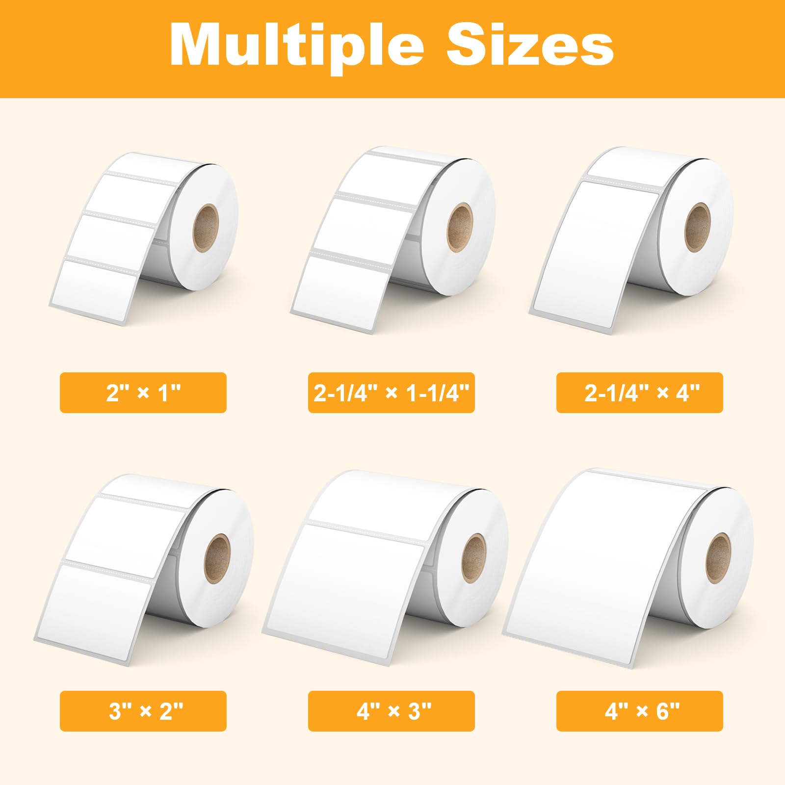 Labelebal 12 Rolls,1000/Roll -Zebra 2.25" X 1.25” Direct Thermal Labels - Perforated Stickers for Barcode Address & FBA Product, Compatible with Zebra & Rollo & MUNBYN Desktop Printer…