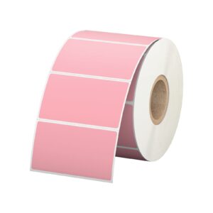 anylabel 2.25" x 1.25" pink direct thermal labels, replacement for self-adhesive address shipping barcode thermal stickers, compatible with rollo & zebra thermal label printer(1 roll, 1000 labels)