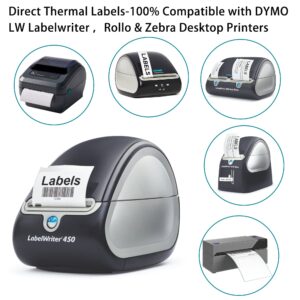 L LIKED 15 Rolls Compatible with Dymo 1744907 Internet Postage Labels 4" x 6" Shipping Labels Compatible with Rollo, DYMO 4XL & Zebra Desktop Printers (220 Labels Per Roll)