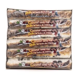 mdm coconut candy roll 12ct tray 1lb 5.16oz (600g) rollo dulce de coco