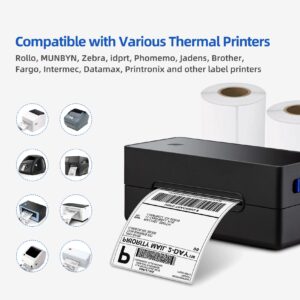 AKOGIRSE 4"x6" Direct Thermal Shipping Labels, 250 Labels/1 Roll, Perforated, Address Mailing Postage Thermal Paper Roll Compatible with MUNBYN, Rollo, Zebra, Jadens, Jiose Printer, Strong Adhesive