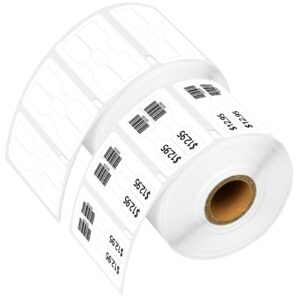 usuperink 2 roll 3/8'' x 3/4'' self-adhesive lw 2-up jewelry price tag labels direct thermal paper compatible for dymo 30299 labelwriter 450 duo 4xl zebra rollo label printers, 1500 labels per roll